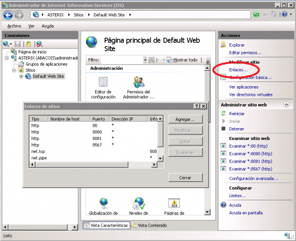 Cambiar puerto de entrada | Aliquo Software